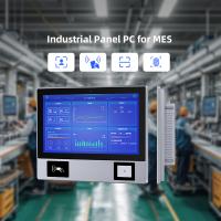 China 15.6 Inch Fanless HMI Embedded Industrial Panel PC Capacitive Touch MES System RFID Reader for sale