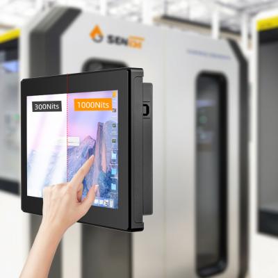 China Custom Industrial Touchscreen Panel Monitor High Brightness 800 Nit 1000 Nit Anti-Glare Anti-UV for Outdoor Readability Serial for sale