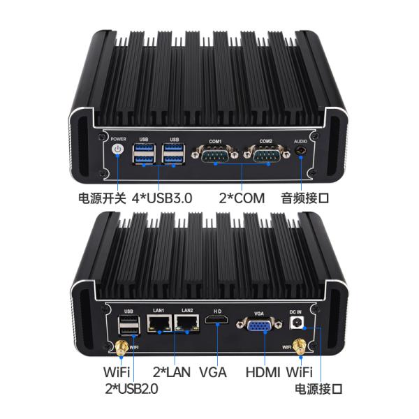 Quality Customizable Mini Industrial PC Cheap Fanless Computer with Ubuntu Win 10/11 for sale