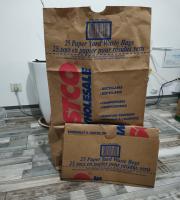 China Multiwall Brown Lawn & Leaf Bags Customized Open Top for sale