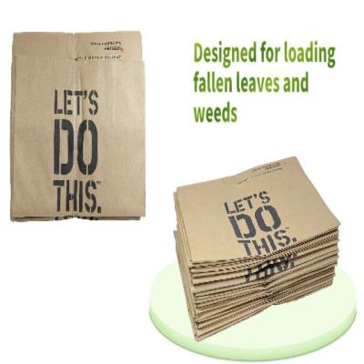 China Brown Recyclable Custom 30 Gal Lawn Paper Bags For Leaves for sale