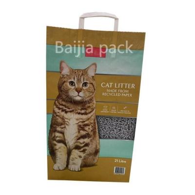 Cina Sacchetto di carta kraft per gatti imballaggio 1.5l-10l taglia stampata su misura in vendita