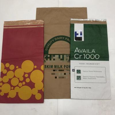 China Custom Printed Multiwall Paper Bags Kraft Bag With Built In PE for sale