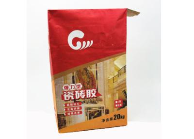 China Building Materials Cement Paper Bag Professional Clear Text Customized Logo Printing for sale
