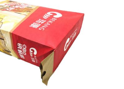 Cina L'alta stabilità ha incollato i sacchi di carta impermeabili del fondo del blocchetto dei sacchi di carta di Multiwall della valvola in vendita