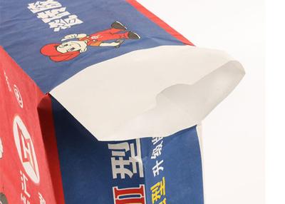 China Construction   Block Bottom Paper Bags  High Tensile Strength Long Working Life for sale