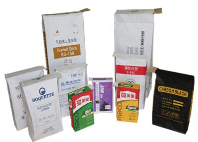 Cina La valvola incollata composita di plastica insacca l'imballaggio di tre della carta una materiali da costruzione del film in vendita