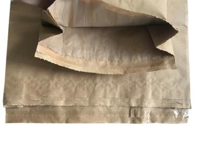 China Biodegradable Double Layers 60gsm Open Mouth Paper Bags With Pinch Bottom for sale