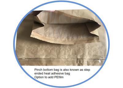 Cina Sacco di carta kraft aperto incollato amichevole della bocca di Eco m. Fold Heat Sealed in vendita