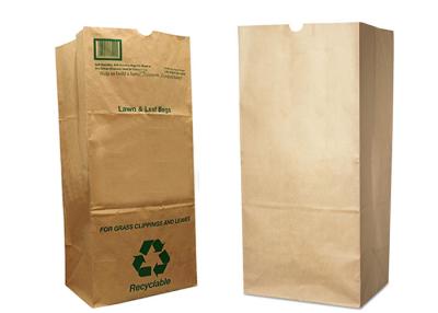 China Brown Kraft Eco Friend Compostable Paper Trash Bag Double Layer for sale