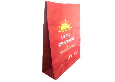 China De genaaide Open het Document van Multiwall Kraftpapier Zakken van de de Barbecue5kg Houtskool van de Zakkencapaciteit Te koop