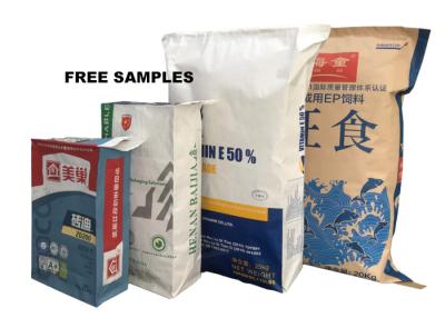 Cina Borsa composita tessuta industria 15kg impermeabile riciclabile 25kg 3ply della carta kraft in vendita