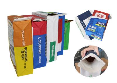 China 15kg Custom Printed Multiwall Kraft Paper Bag Valve Sack For Cement Paper Pack for sale