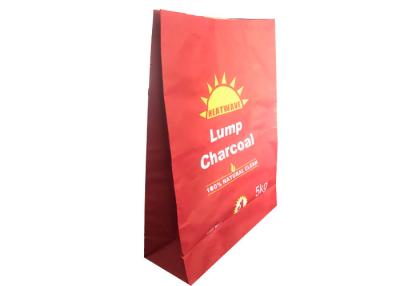 China Customized Kraft Paper Bag For Firebrand BBQ Charcoal Hardwood Sawdust Briquette for sale