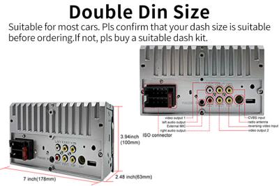 China Android Auto 7-Zoll-Wince-System mit 1024x600P Double Din-Kopfteil zu verkaufen