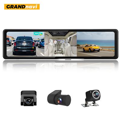 Зеркало заднего вида Carplay автомобиля DVR двойного объектива полное HD 4.3inch 1080P