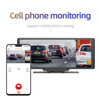 China 10.26 Inch 5G WIFI ADAS USB ADINKAM AUX Portable Wireless Carplay Android 4K Dash Cam for sale