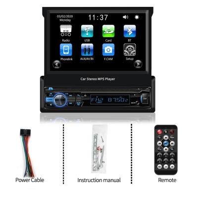 China 1 Din 7" Carplay Car Radio Bluetooth Android-Auto Touch Screen MP5 Player RDS FM USB TF ISO Stereo Audio for sale