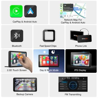 China GRANDnavi Wifi BT Portable Navigation Device Universal 9Inch Linux System CarPlay Android Auto Mirror Link zu verkaufen