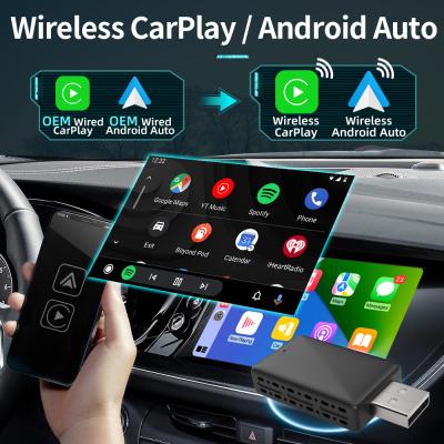 China FCC Wireless CarPlay AI Box Car Smart Box Android Ai Adapter Wireless 2 in 1 AI Box for sale