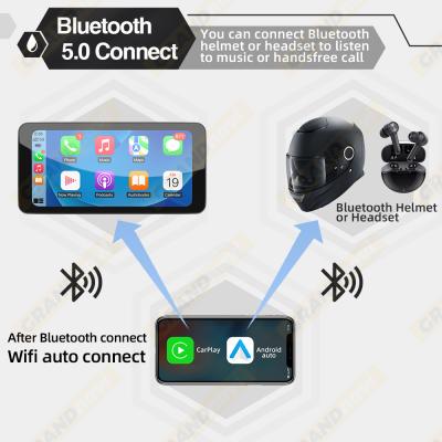 중국 6.3" 터치 스크린 모터사이클 내비게이션 장치 IPX7 방수 및 블루투스 손 무료 기능 판매용