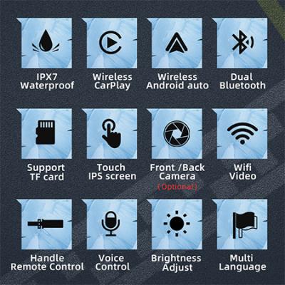 중국 6.25인치 오토바이 내비게이션 장치, TF 카드 저장장치와 2.5D 화면 판매용