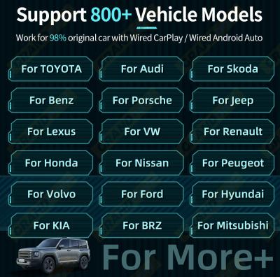 Cina 2-in-1 Mini USB Wireless Carplay Adapter supporta Carplay wired originale per la carplay wireless Android Auto Car Box in vendita