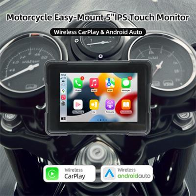 Cina Wireless Carplay Motorcycle Android Auto GPS Navigation Screen con touch display da 5 pollici Waterproof IPX7 Dashcam motocamera dispositivo di navigazione in vendita