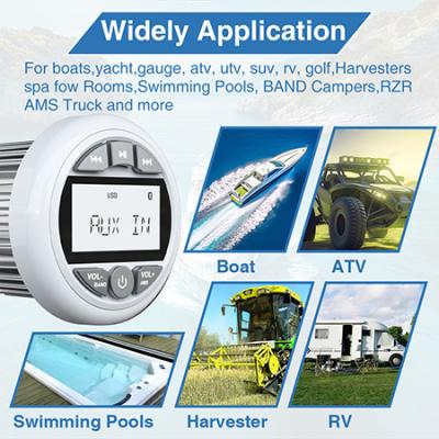 China FM Source Type Bluetooth Marine Radio Receiver Waterproof for 12V Boats for sale