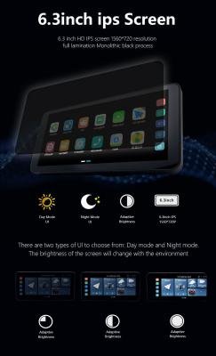 Cina Portable 6.3 Inch Android Motorcycle GPS Navigation CarPlay Android Auto con DVR Supporta la funzione radio Motociclette wireless in vendita