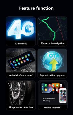 Cina Portable 6.3 Inch Android Motorcycle GPS Navigation CarPlay Android Auto con DVR Supporta la funzione radio Motociclette wireless in vendita