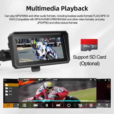 Cina 6.3" Navigatore a schermo tattile per motociclisti BT WIFI DVR TPMS Quick Removable Bracket Linux OS Play in vendita