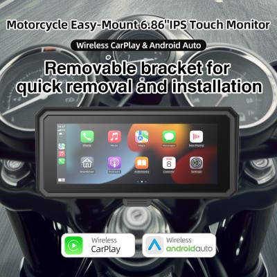 Cina 6.3" Navigatore a schermo tattile per motociclisti BT WIFI DVR TPMS Quick Removable Bracket Linux OS Play in vendita