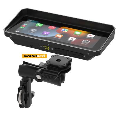China 6.3" Touch Screen Motorcycle Navigator Detachable BT WIFI DVR TPMS Quick Removable Bracket Linux OS Play for sale
