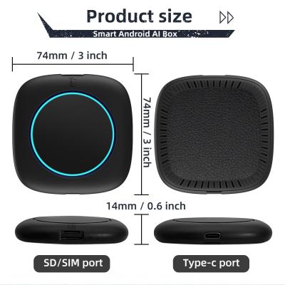 중국 유선 자동차 재생 무선 Carplay 안드로이드 13 4GB 64GB 지원 전체 Netcom SIM 카드 ai 박스 판매용