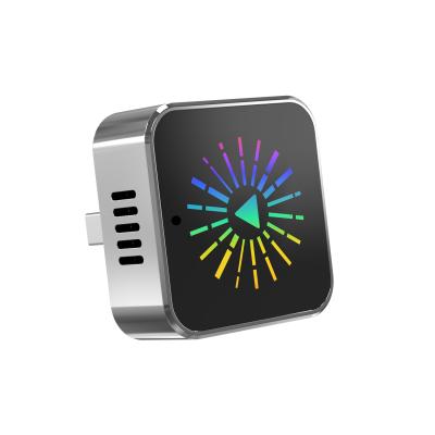 China Colorful Acrylic Panel Latest 2-in-1 CarPlay Adapter Portable Wireless Carplay Android Auto Dongle google Maps Voice Control for Original Wired Carplay to Wireless Carplay for sale