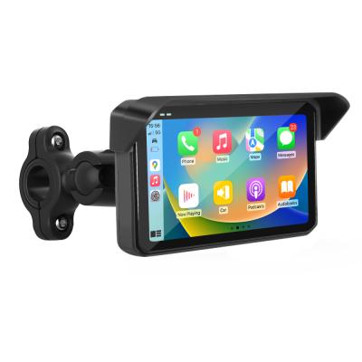 China Motorcycle GPS Navigation Systems 5 Inch Motorcycle Carplay GPS Navigation Screen Moto Android Auto Touch Display Quick Easy Removal of Anti-theft for sale