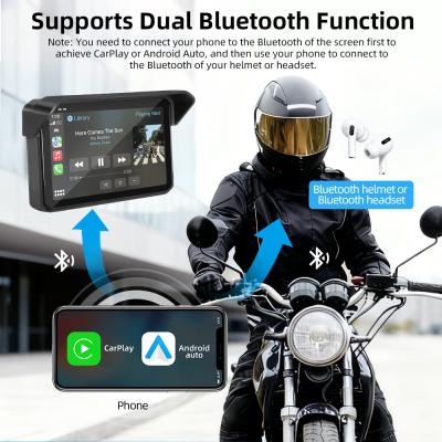 China Motorcycle GPS Navigation Systems 5 Inch Motorcycle Carplay GPS Navigation Screen Moto Android Auto Touch Display Quick Easy Removal of Anti-theft for sale