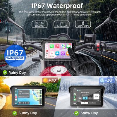 China Motorcycle GPS Navigation Systems 5 Inch Motorcycle Carplay GPS Navigation Screen Moto Android Auto Touch Display Quick Easy Removal of Anti-theft for sale