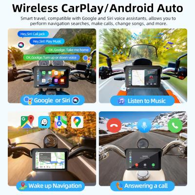 China Motorcycle GPS Navigation Systems 5 Inch Motorcycle Carplay GPS Navigation Screen Moto Android Auto Touch Display Quick Easy Removal of Anti-theft for sale