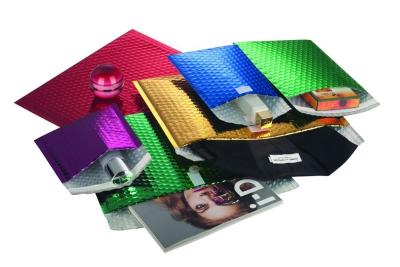 China Low MOQ self-adhesive shiny metallic foil glamour custom printed foil padded envelopes for sale
