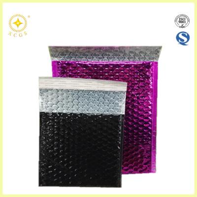 China Metallic gloss foil bubble packaging custom printed foil bubble bag for packing books for sale
