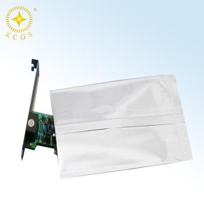 China Silver white pe antistatic zipper vacuum bag with aluminum foil with three sealings for sale