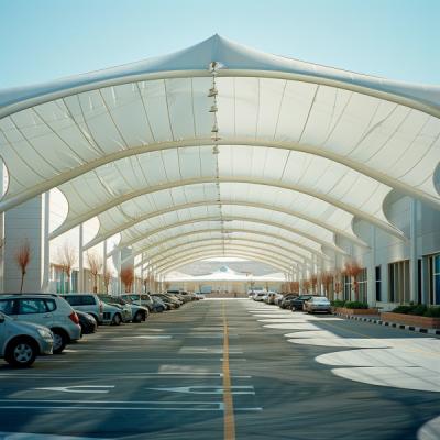 China Tension Membrane Structure For Public Parking Lots Protect Vehicles With Stylish Canopies for sale