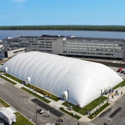 China Large Span Precast Steel Space Frame with Light Assembly for Warehouse Building and 15-21 Days Delivery for sale