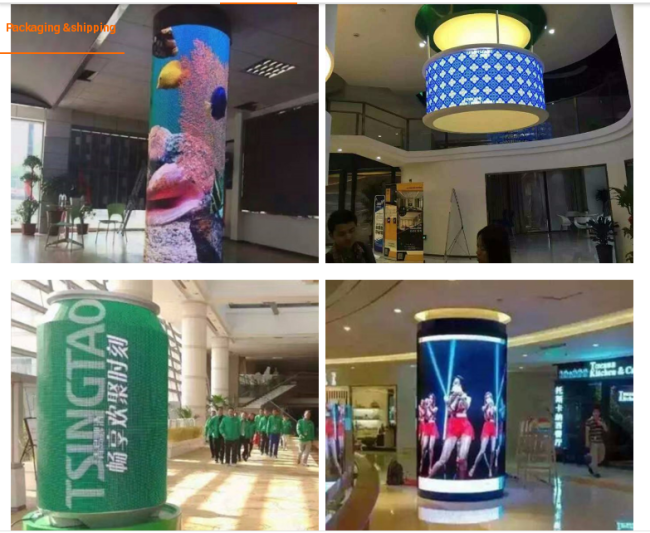 shenzhen factory indoor p3 p4 p5 soft led display screen prices any shape round hanging soft video led module