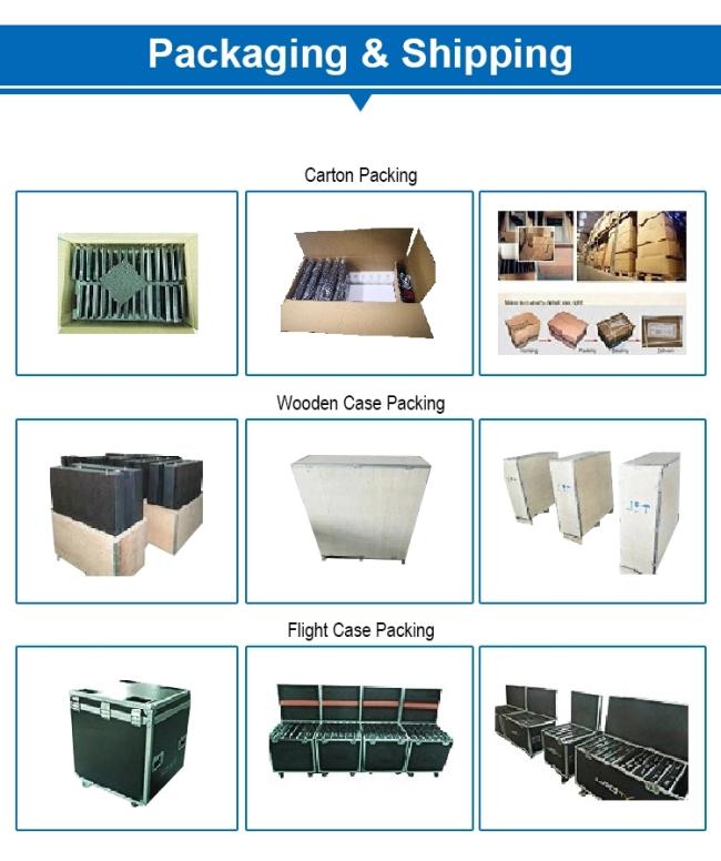 LED display packaging in wooden case