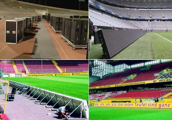 Close-up of LED display module