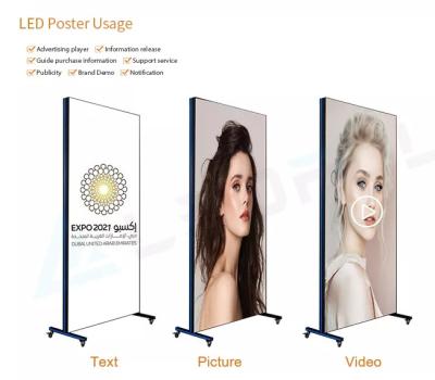 Cina P1.8 P2 P2.5 Pubblicità digitale poster a LED Display mirror Display Screen led display poster in vendita