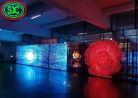 China P3.91 Transparent LED Display Screen Glass Panel Poster 70% Transparency 5000cd Brightness for sale